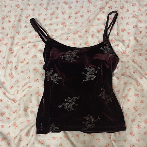 Morbid Threads | Tops | Morbid Threads Dark Velvet Camisole With Silver ...
